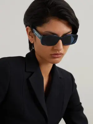 Dior Rectangular-frame Acetate Sunglasses - Blue
