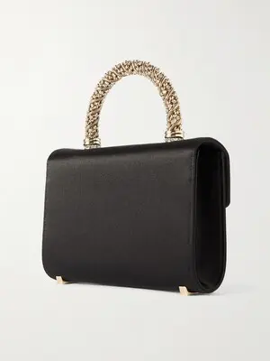 ROGER VIVIER Flower Crystal-embellished Satin Clutch