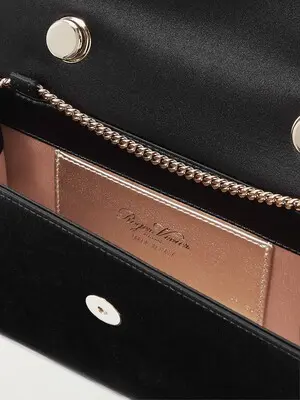 ROGER VIVIER Flower Crystal-embellished Satin Clutch