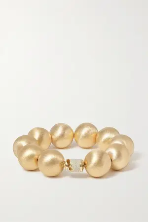 Lauren Rubinski 14-karat Beaded Bracelet