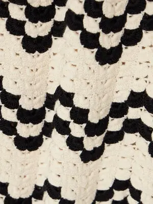 Escvdo Safi Scalloped Crocheted Cotton Midi Skirt