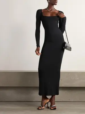 SKIMS Soft Lounge Ribbed Stretch-modal Maxi Dress