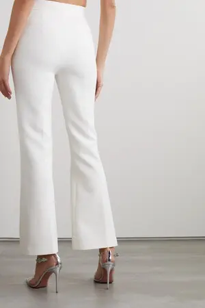 Safiyaa Mari Flared Stretch-crepe Trousers
