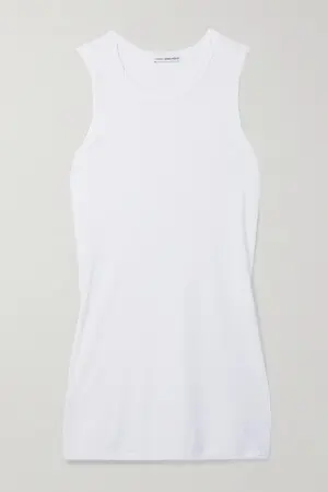 JAMES PERSE Slub Cotton-jersey Tank - White