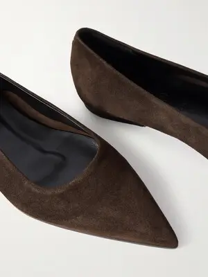 AeydĒ Cassy Suede Ballet Flats - Brown