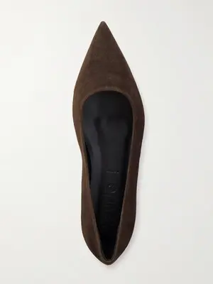AeydĒ Cassy Suede Ballet Flats - Brown