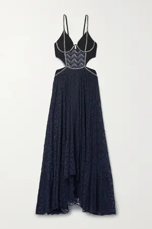 PatBO Alessandra Ambrosio Embellished Maxi Dress - Black
