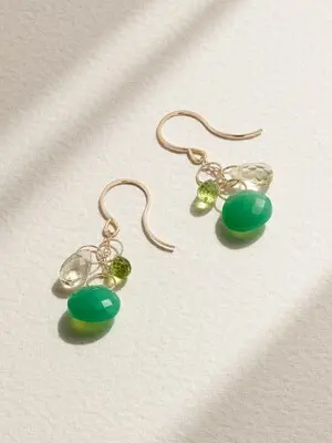 MELISSA JOY MANNING 14-karat Recycled Multi-stone Drop Earrings