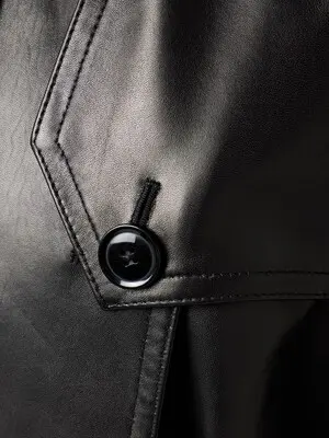 SALON 1884 Filippa Double-breasted Leather Trench Coat