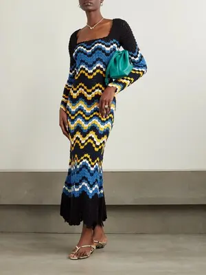 Escvdo Sumac Crocheted Cotton Maxi Dress