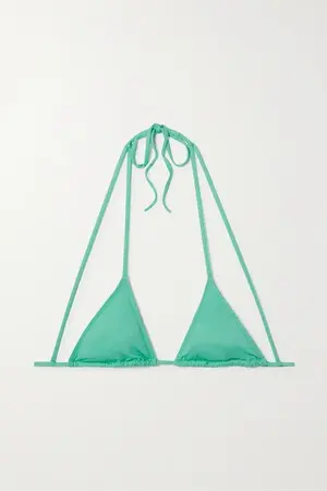 Jacquemus Peirado Recycled Triangle Halterneck Bikini Top - Green