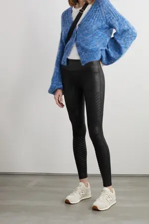 Spanx Moto Faux Stretch-leather Leggings