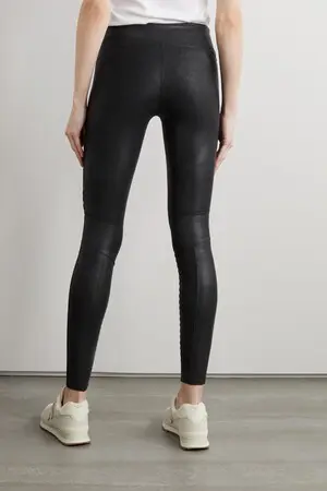 Spanx Moto Faux Stretch-leather Leggings
