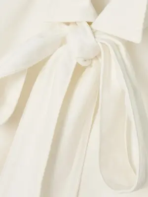 Loewe Pussy-bow Cotton-twill Blouse