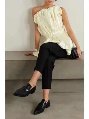 Tove Raynara Strapless Gathered Satin Top
