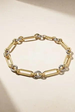 Lauren Rubinski Medium 14-karat Yellow And White Necklace