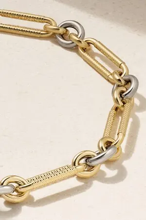 Lauren Rubinski Medium 14-karat Yellow And White Necklace