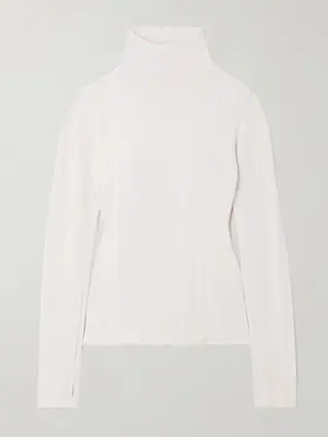 Cordova Sol Ribbed Stretch-jersey Turtleneck Top - Neutrals