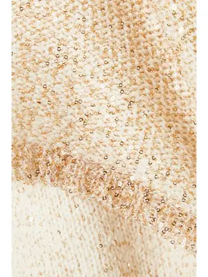 Altuzarra Melitta Cropped Sequin-embellished Knitted Turtleneck Sweater