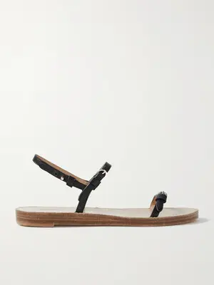 Gabriela Hearst Steward Leather Slingback Sandals