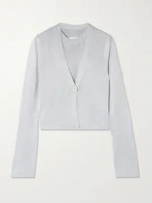 Galvan Ida' Layered Knitted Tank And Cardigan Set