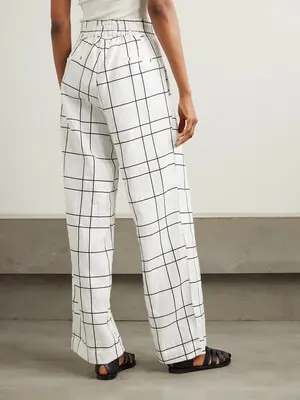 Faithfull The Brand Duomo Checked Linen Pants