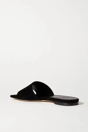 AeydĒ Anna Suede Slides - Black