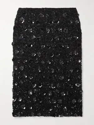 Dolce & Gabbana Sequin-embellished Lace Skirt
