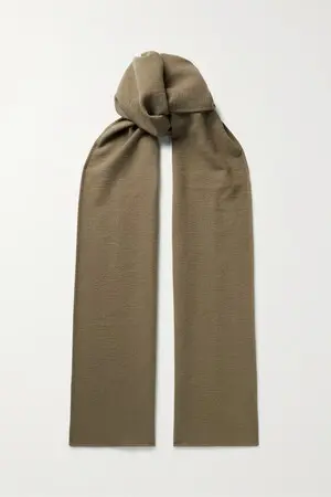 THE ROW Bisbee Wool-blend Twill Scarf - Brown