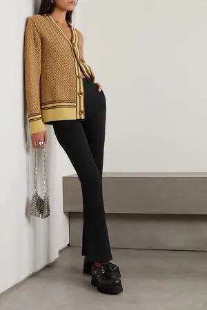 WALES BONNER Coltrane Wool-blend Drill Flared Pants