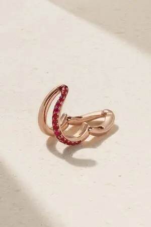 GEMELLA JEWELS Intertwin Ruby Ear Cuff