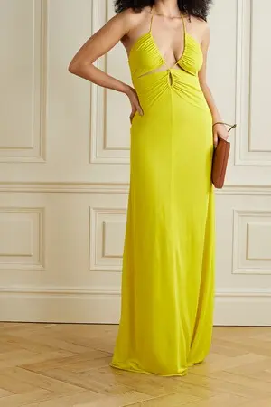 Etro Ruched Halterneck Maxi Dress