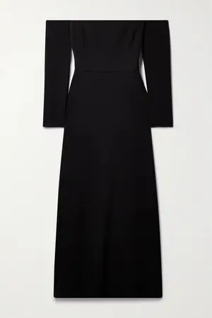 Bernadette Edie Off-the-shoulder Crepe Maxi Dress - Black