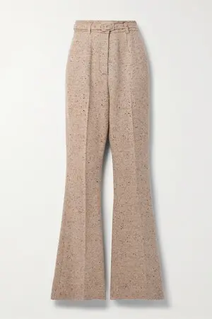 Gabriela Hearst Flared Wool And Cashmere-blend Trousers
