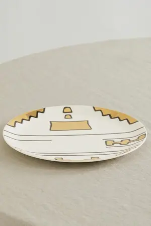 NIMEROLOGY Here Comes The Sun 27cm -plated Bone China Dinner Plate - Gold