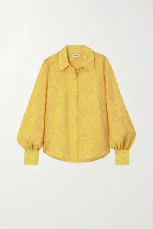 L'Agence Jayleen Printed Tencel-blend Blouse