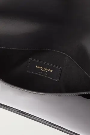 Saint Laurent Uptown Patent-leather Pouch - Black