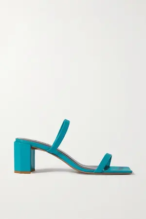 By Far Tanya Glossed-leather Mules