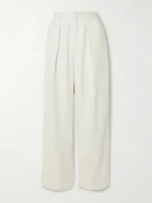 Mara Hoffman Marella Pleated Hemp Straight-leg Trousers