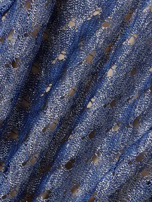 Missoni Metallic Crochet-knit Swimsuit - Blue