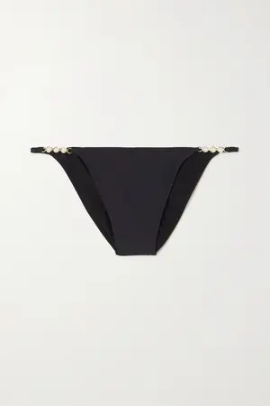 Stella McCartney Net Sustain Embellished Bikini Briefs - Black