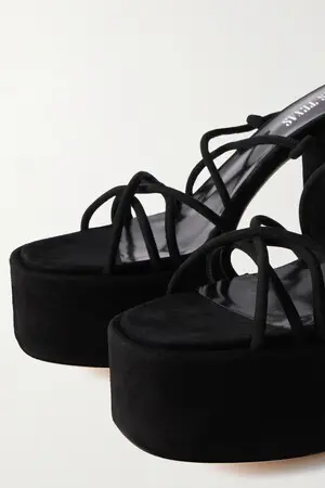 Paris Texas Malena 130 Suede Platform Sandals - Black