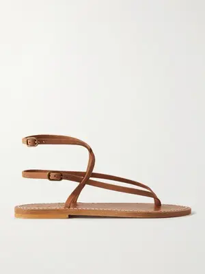 K.JACQUES Abako Leather Sandals - Brown