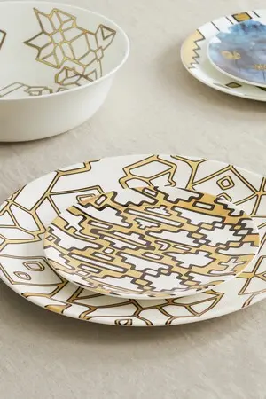 NIMEROLOGY Here Comes The Sun 31cm -plated Bone China Charger Plate