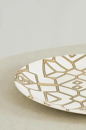 NIMEROLOGY Here Comes The Sun 31cm -plated Bone China Charger Plate