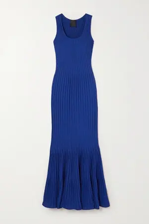 Givenchy Fluted Ribbed-knit Maxi Dress