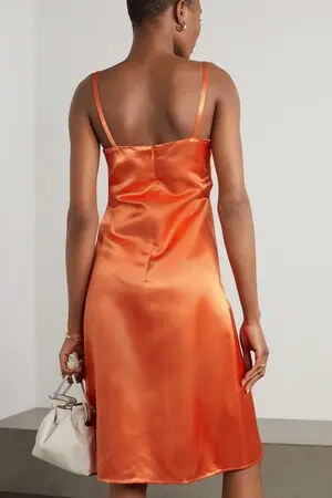 Loewe Silk-paneled Satin Slip Dress