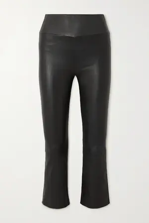 Sprwmn Cropped Leather Leggings