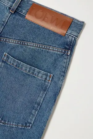 Loewe Anagram Appliquéd High-rise Wide-leg Jeans