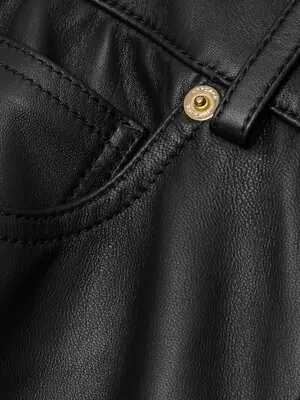 Versace Leather Straight-leg Trousers